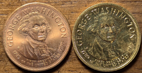 1789-1797 George Washington 1st President Commemorative Coin Token Lot ...