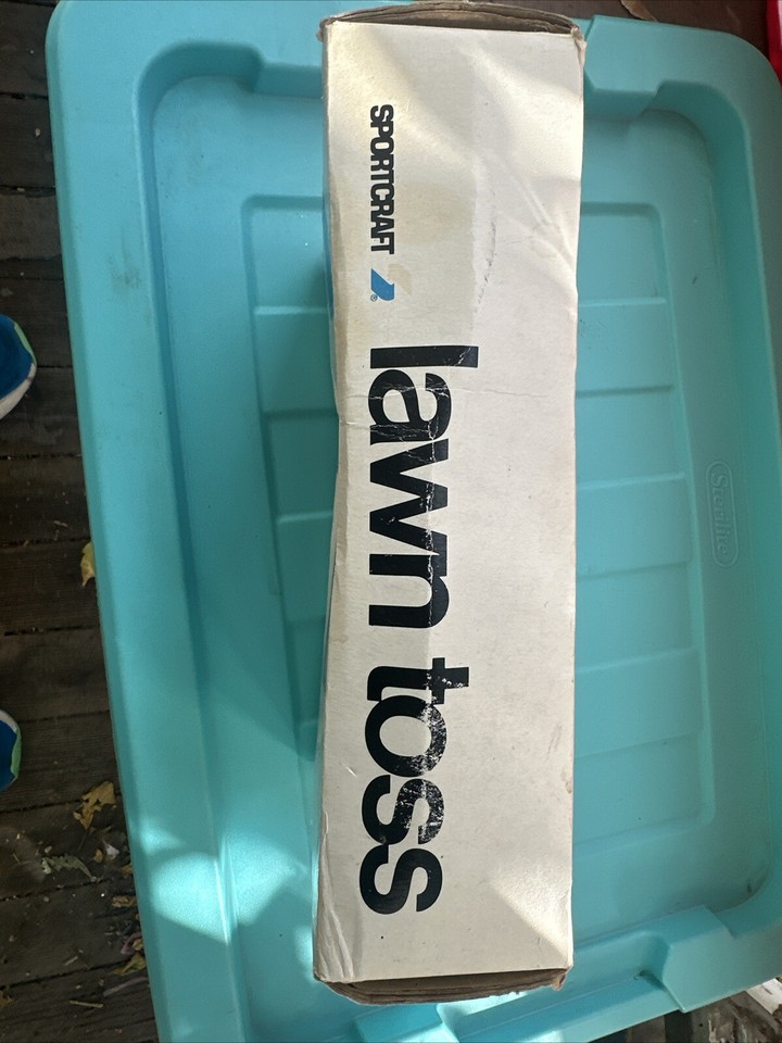 Vintage Sportcraft Lawn Toss Game 11043 Plastic Darts Open Box Complete ...