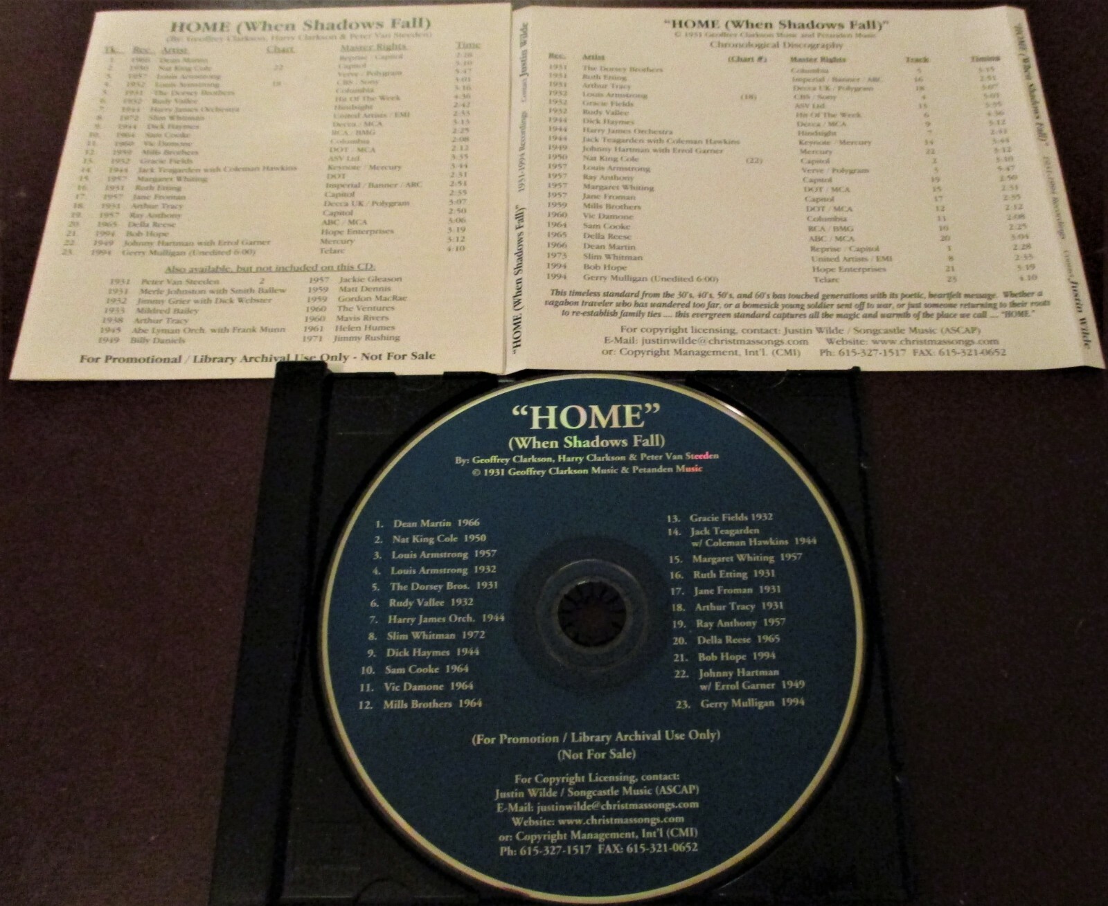 HOME (WHEN SHADOWS FALL) - VARIOUS ARTISTS SONG SAMPLER CD PROMO | eBay