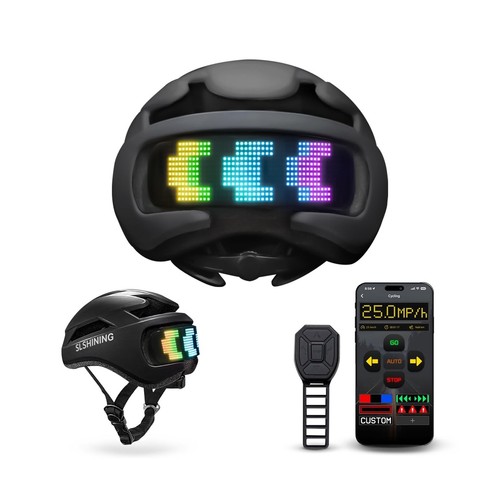 Bike Helmet with Light - Bike Helmet with DIY LED Screen for Scooter ...