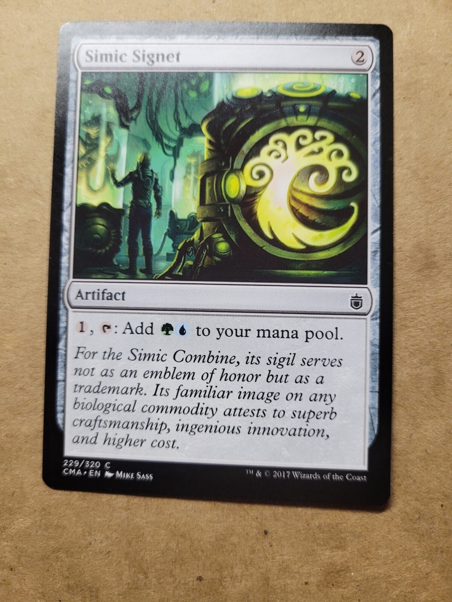 Simic Signet Commander Anthology LP/NM MTG Magic CMA 229/320 Simic Signet Commander Anthology LP/NM MTG Magic CMA 229/320