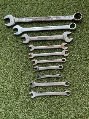 10 X BRITOOL METRIC & BA COMBINATION & OPEN ENDED SPANNERS AS LISTED ...