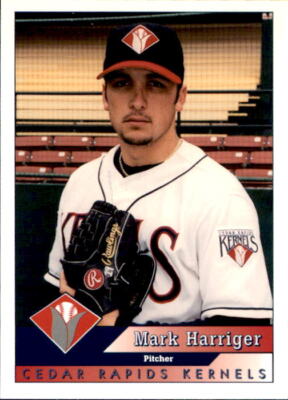 1998 Cedar Rapids Kernels Team Issue #12 Mark Harriger Lakewood ...