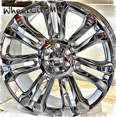22" Chrome OE 88966249 Replica 5666 Rims fits 2019 Chevy Tahoe Suburan ...