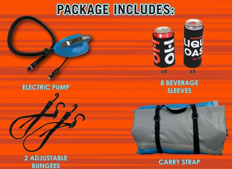 8 Person Inflatable Floating Party Island Lounge Large Lake Raft Float ...