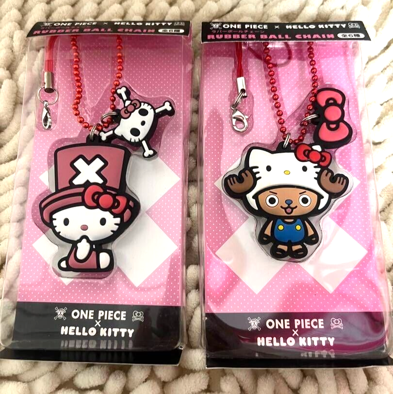 Sanrio Hello Kitty ONE PIECE Chopper Keychain Strap Toy Hobby Anime ...
