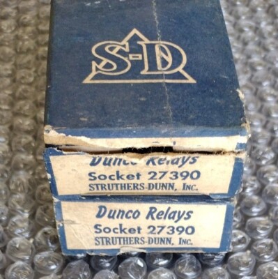 LOT OF TWO Struthers-Dunn Dunco Relays Socket 27390 - NIB 30 DAY WTY ...