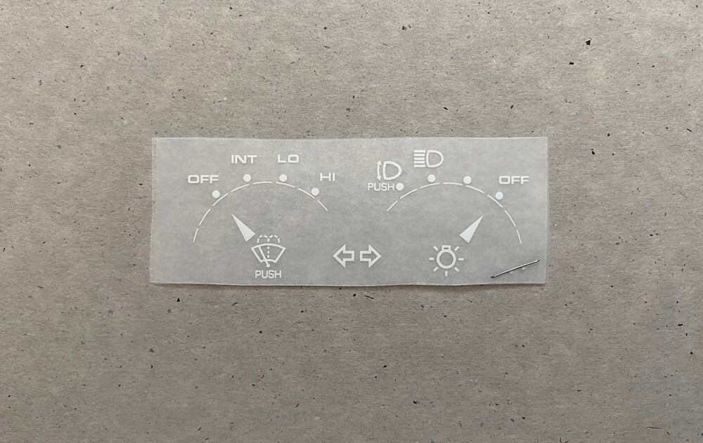 **RHD** AW11 MR2 Turn signal + Wiper Stalk Decal Kit | eBay