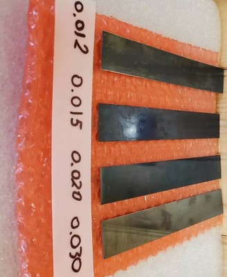 Blue Tempered Spring Steel Shim stock .012 .015 .020 0.028 0.012 015 ...