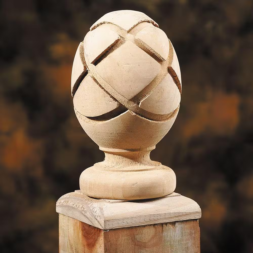 4 In. X 4 In. Pineapple Wood Post Cap Finial (6-Pack) 313035597590| eBay
