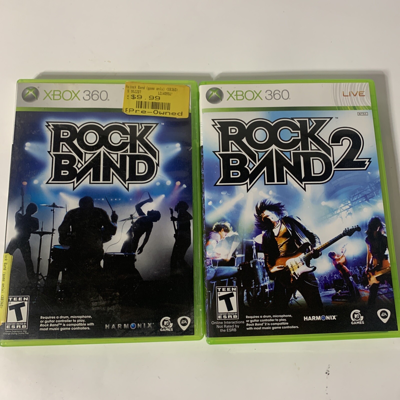 Rock Band Bundle Lot of 2 Games: Rock Band 1 & Rock Band 2 Xbox 360 ...