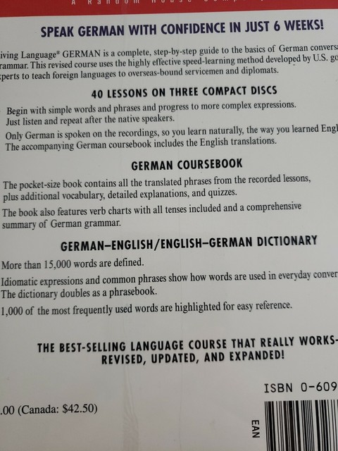 Living Language German Complete Course 40 Lessons Two 90 Minute ...