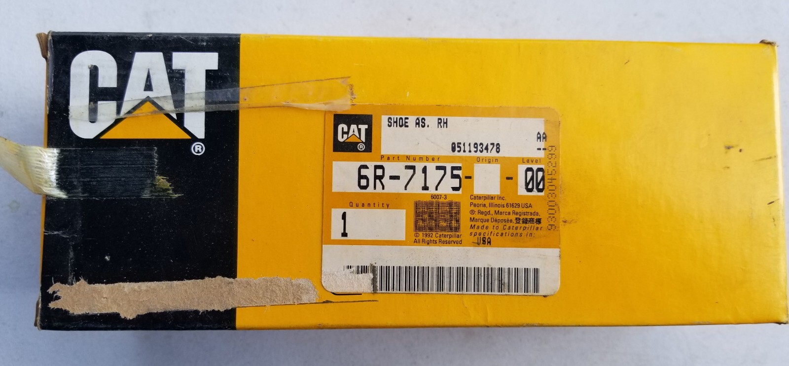 One(1) Cat Caterpillar 6R-7175 Brake Shoe AS RH for sale online | eBay