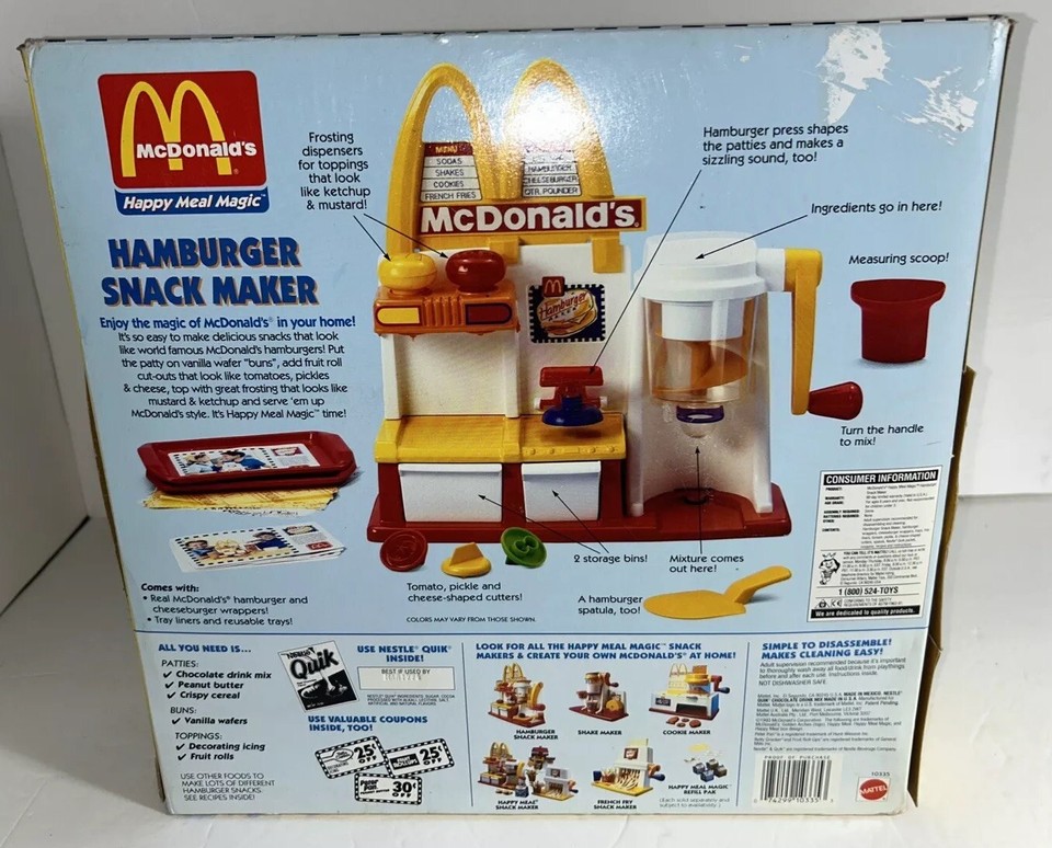 Vintage 1993 McDonald's Happy Meal Magic Hamburger Snack Maker | eBay