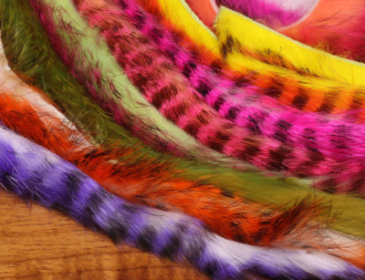 Barred Zonker Strips for fly tying, Rabbit Zonkers, For Making Trout ...