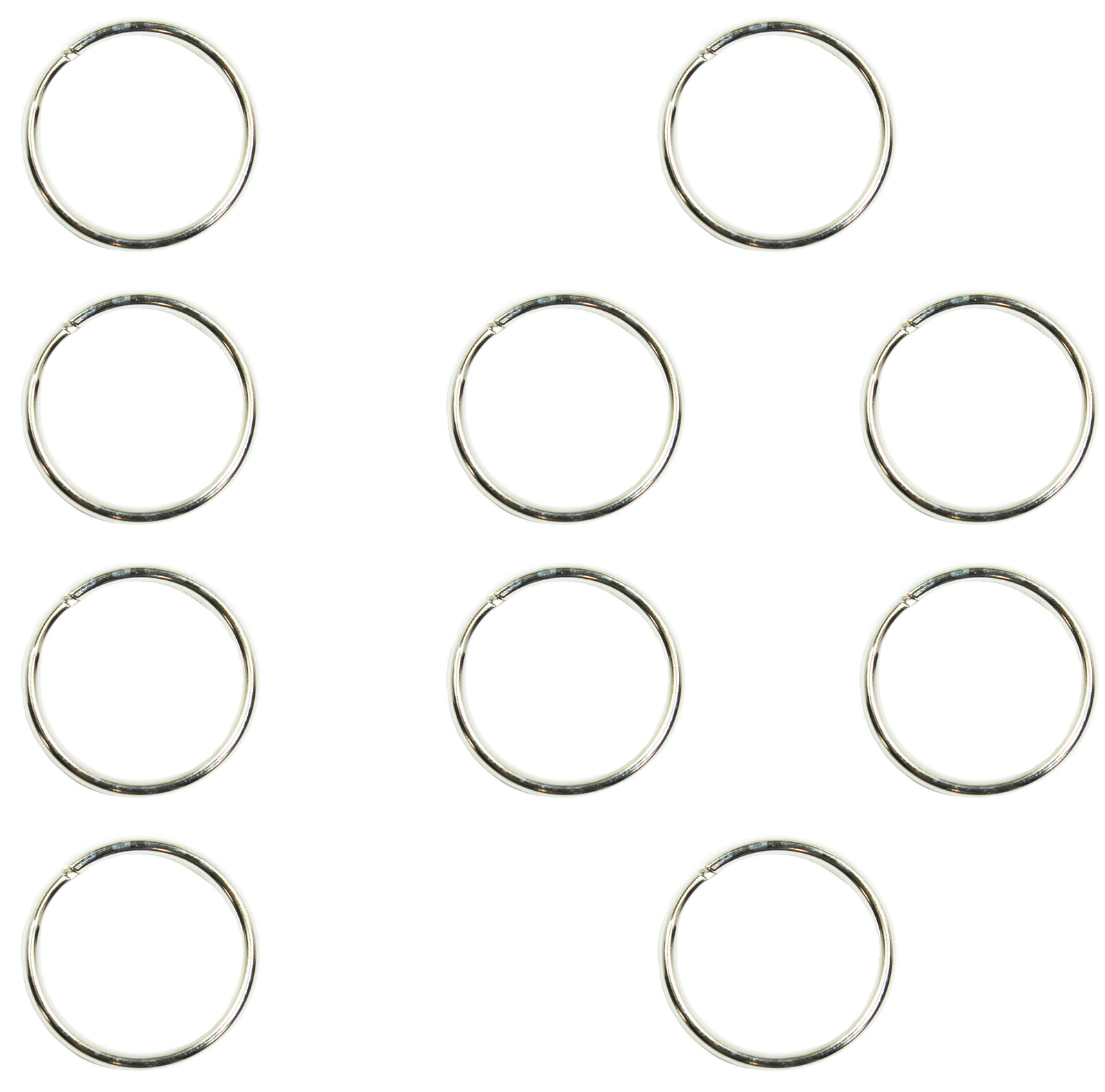 1" Heavy Duty Split Key Ring, Nickel Plated - USA (10 PACK) | eBay