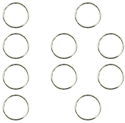 1" Heavy Duty Split Key Ring, Nickel Plated - USA (10 PACK) | eBay