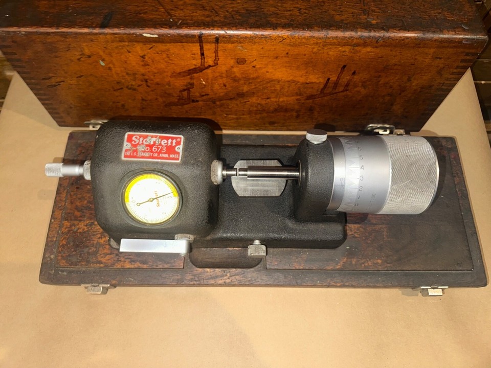Starrett 673 Direct-Reading Bench Micrometer .00005" | eBay
