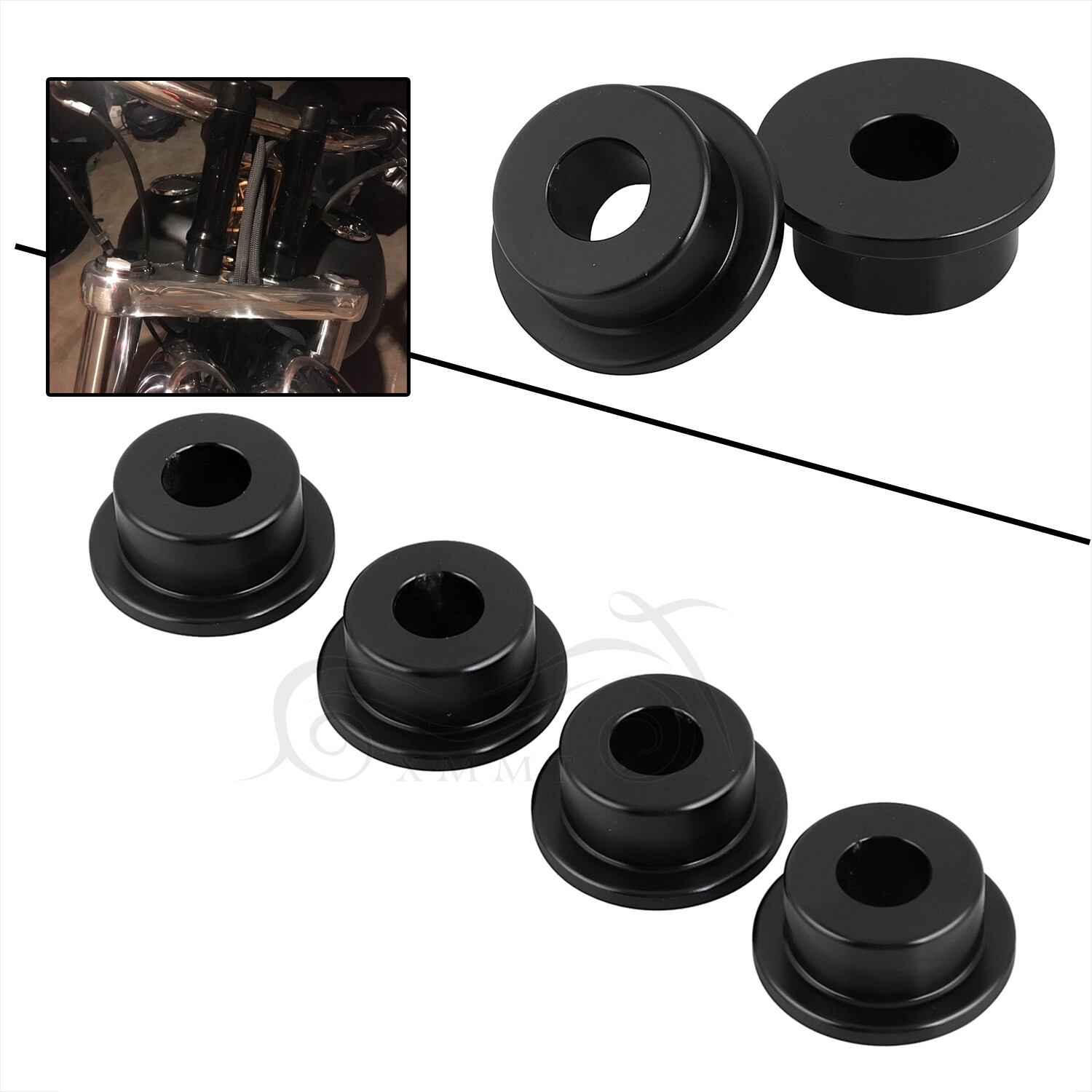 Handlebar Riser Bushings Mounts For Harley Dyna Softail Sportster 1200 ...