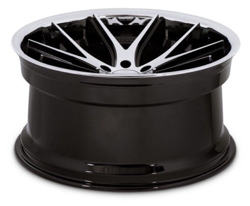 22" FERRADA FR2 MACHINED BLACK CONCAVE WHEELS RIMS FITS CAMARO LT SS ...