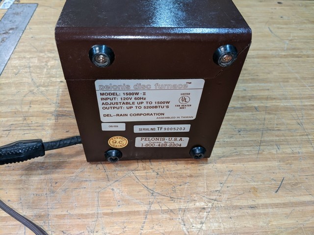 Pelonis Disc Furnace 1500w-ii 120v 60 Hz 5200btu Heater for sale online ...