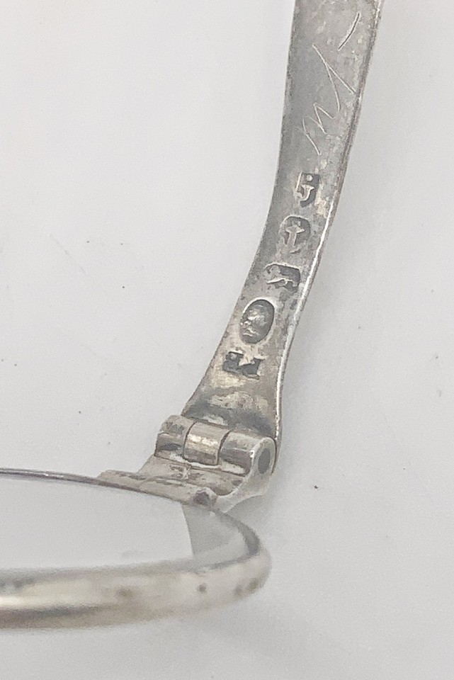 Antique early 19th century English Sterling silver spectacles Franklin ...