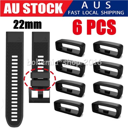 6PCS Watch Strap Band Loop Fastener Ring Bracelet Hoop For Garmin 5/5 ...