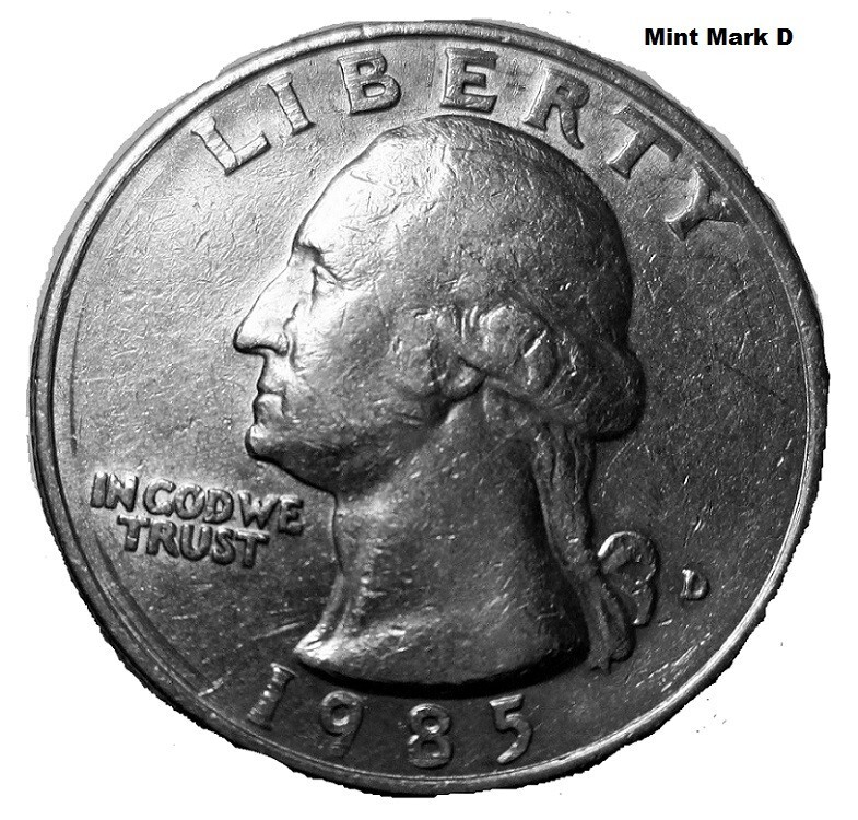 US VINTAGE WASHINGTON 1985 QUARTER-NO MINT MARK- UNIQUE ERROR | eBay