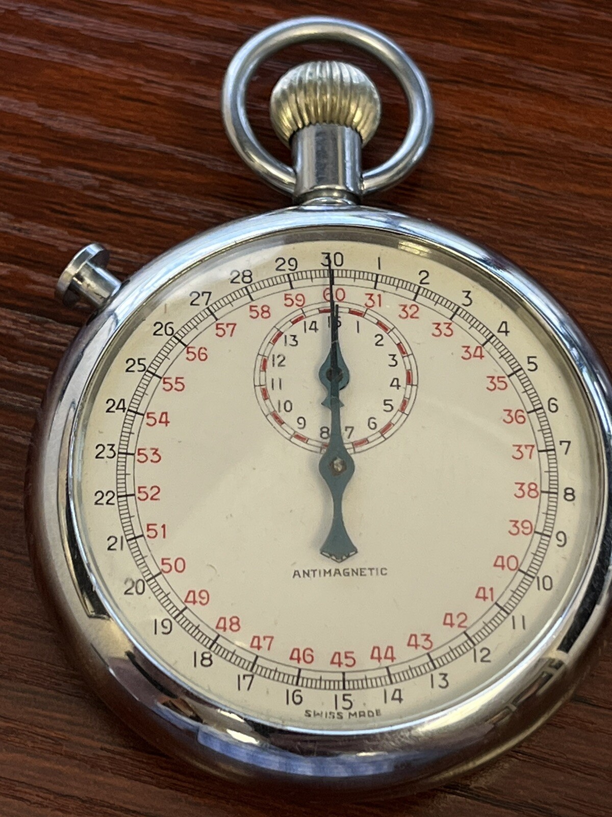 RARE: VINTAGE VILLEREUSE WATCH CO ANTIMAGNETIC Stopwatch Swiss-made ...