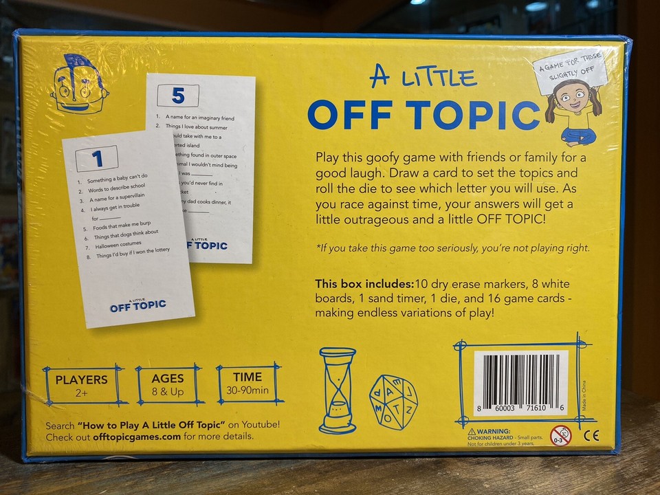 A LITTLE OFF TOPIC Board Card Game - FAMILY Game Night Fun - NEW ...