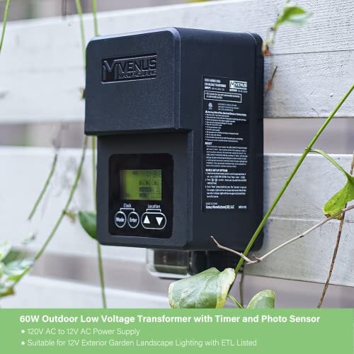 60W Low Voltage Transformer Weatherproof Outdoor Landscape Transformers ...