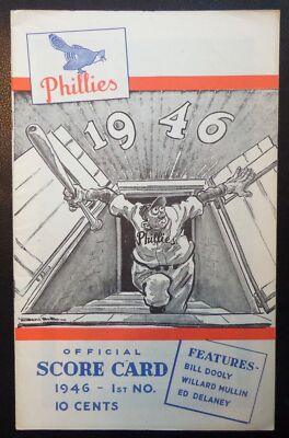 Vintage 1946 Phillies Official Score Card Program Phillies vs. Pirates ...