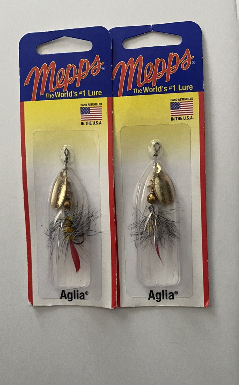 Lot Of 2 Mepps Aglia 1/12oz Bow G-Y 10364042 | eBay
