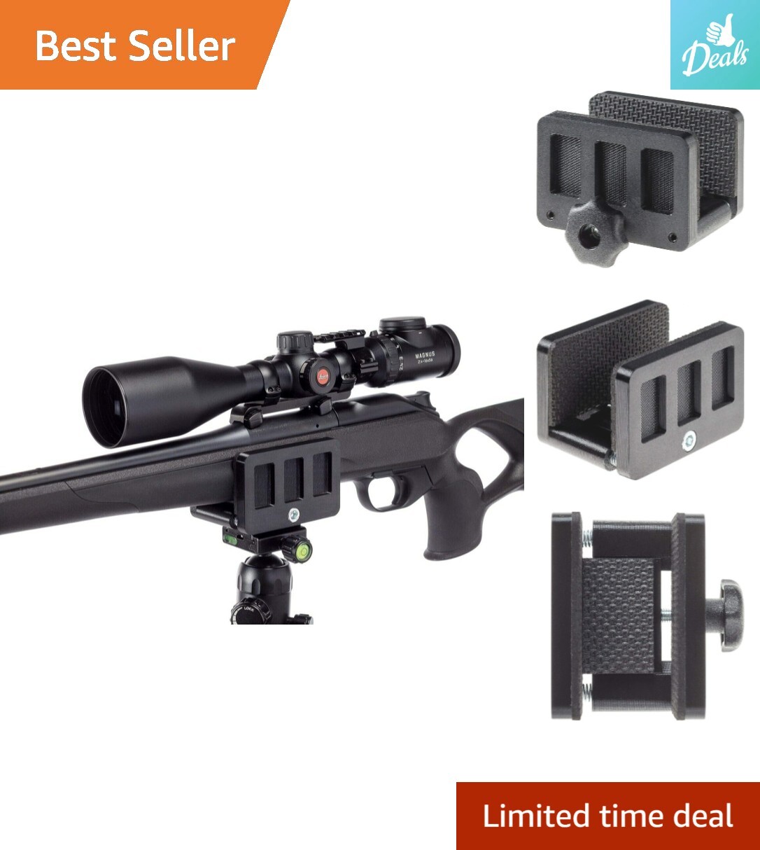 Black Rifle Saddle Mount - Tripod Mount Adapter - Precise Shooting Rest ...