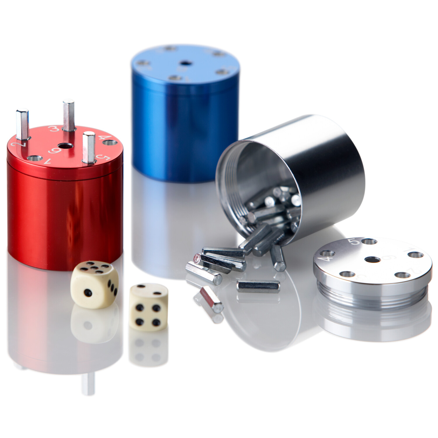 BestSaller 3004 SUPER SIX Würfelspiel Aluminum, 36 Spielstäbchen & 2 ...