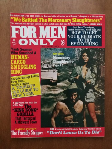 Vintage For Men Only Pulp Magazine Vol. 18 No. 8 August 1971 Great ...