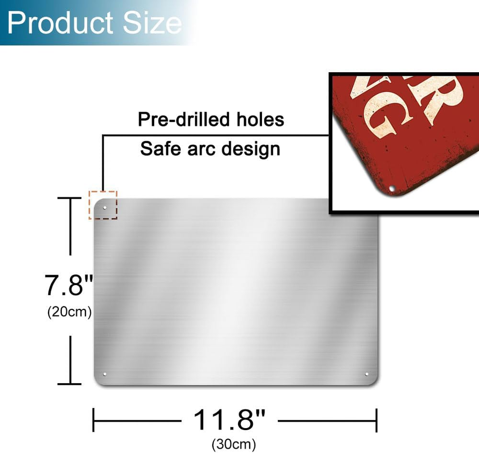 Vintage Bar Open Metal Signs Aluminum Bar Signs for Home Bar Pub Man ...