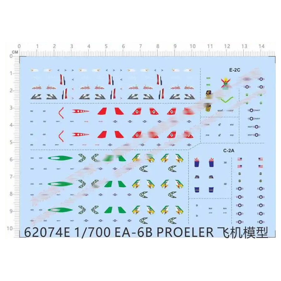 1/700 modern Carrier-based aircraft C-2A E-2C EA-6B PROWLER Water Decal ...