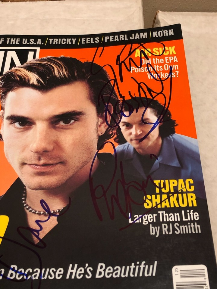 GAVIN ROSSDALE +NIGEL ROBIN DAVE BUSH SPIN SIGNED AUTOGRAPHED BAS ...