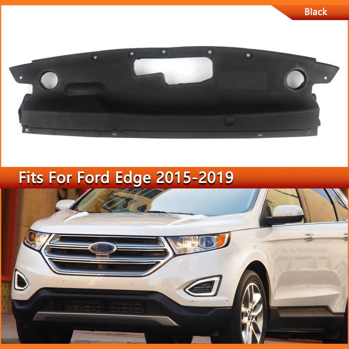 1x Front Upper Radiator Support Cover Black For Ford Edge 2015-2019 ...