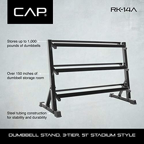CAP Barbell 3 Tier Dumbbell Rack, 51", Black (RK-14A) 702556219591| eBay