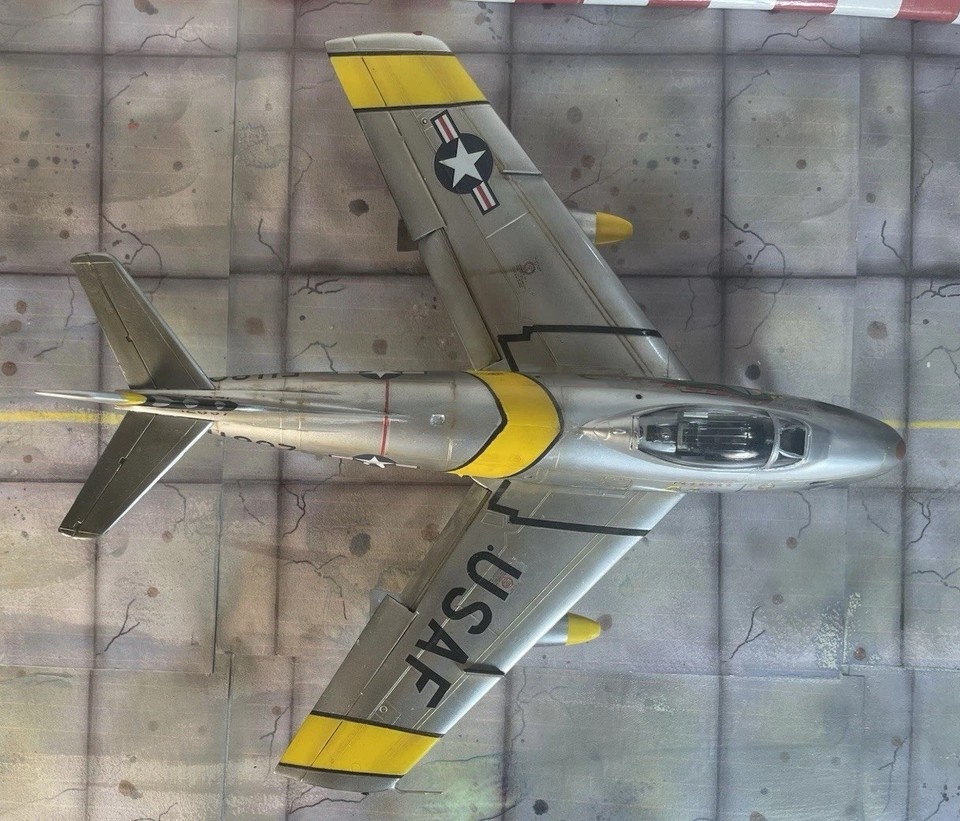Nicely built 1/48 F-86F Sabrejet USAF Korean War Bare Metal Finish ...