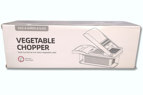 NIB Vegetable Chopper Multi-functional One-Piece Cutter Dice Shred ...