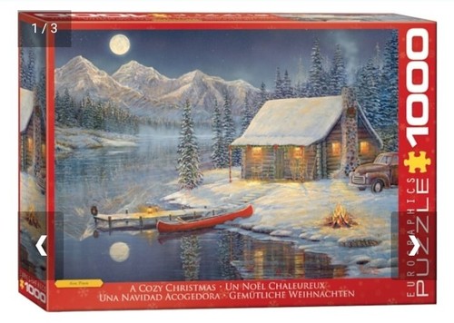 Eurographics Sam Timm A Cozy Christmas Cabin Snow 1000 Piece Jigsaw ...