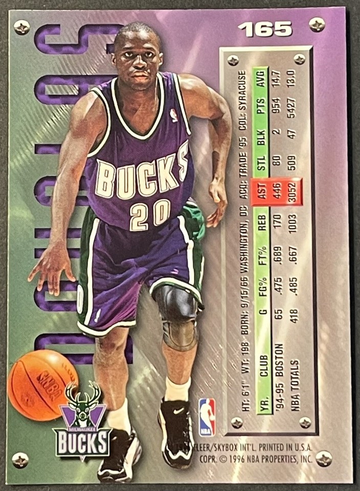 1995-96 Metal Milwaukee Bucks Basketball Card #165 Sherman Douglas | eBay