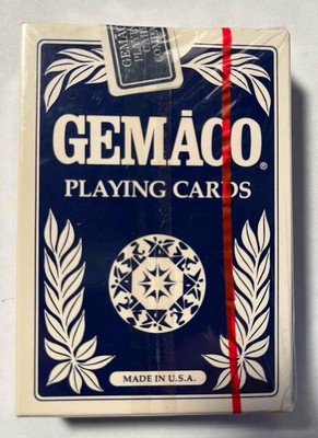 GEMACO Playing Cards Sealed NOS Blue Casino Pro Regular Faces Armor ...