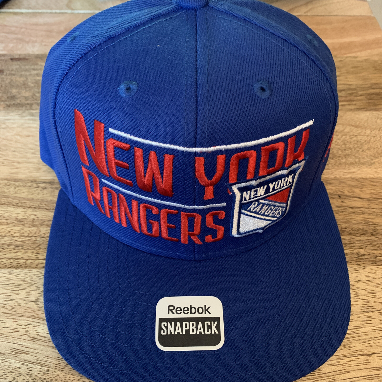NWT NHL New York Rangers Reebok Flat Brim Snapback Cap Hat OSFA | eBay