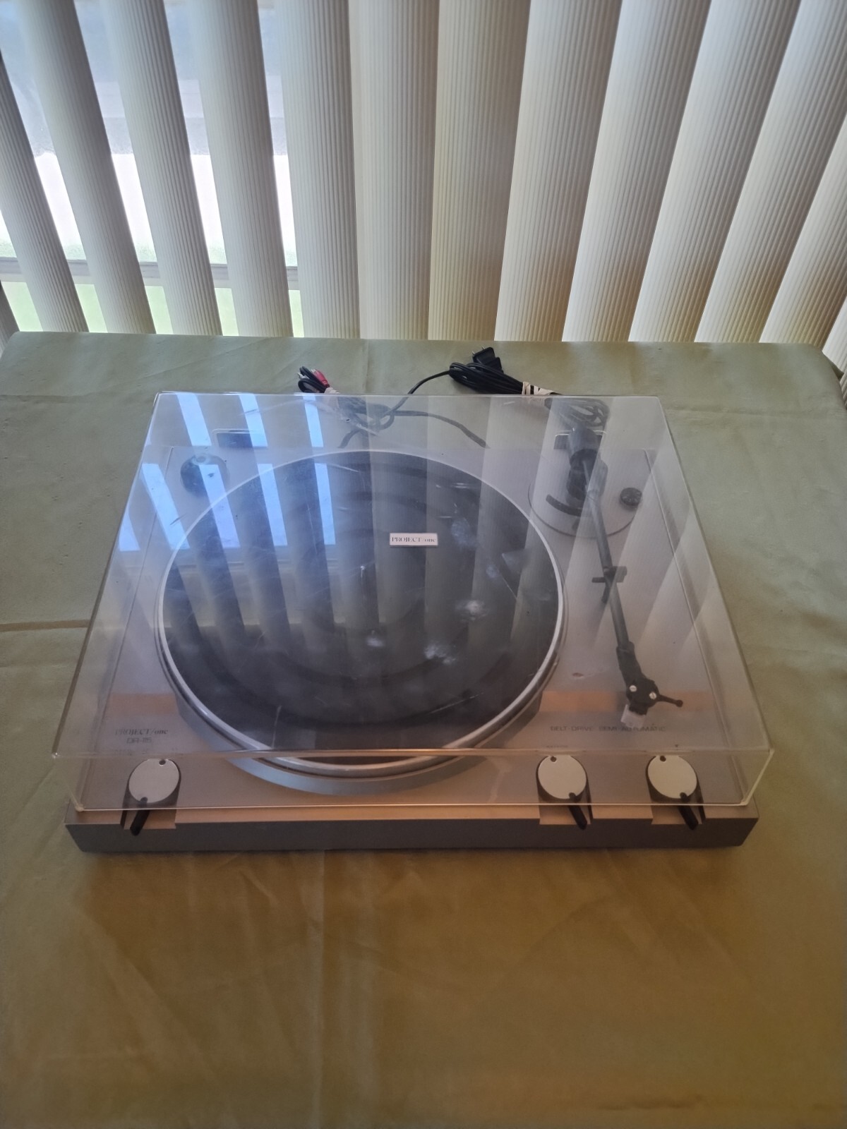 PROJECT/one DR-115 TURNTABLE WORKING BELT DRIVE SEMI AUTO NEW AT CART ...