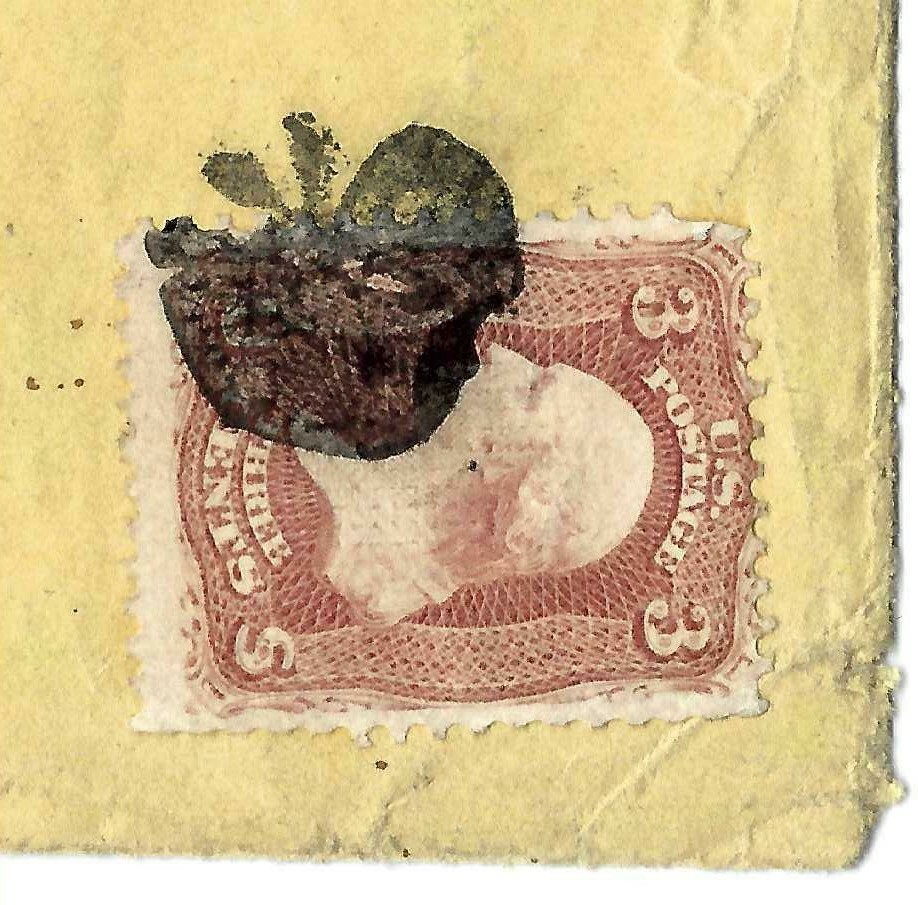 B36 USA sc 65 or? rare fancy cancel?? unknown? used civil war postmark ...