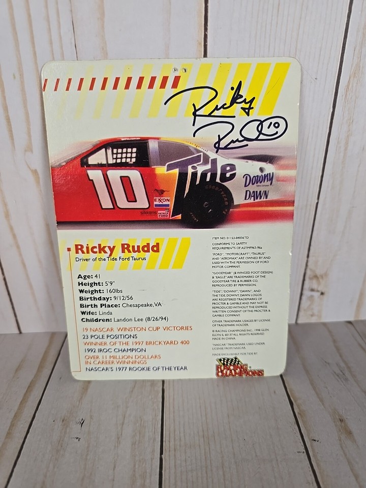 7007 Ricky Rudd #10 Tide Racing 1998 Ford Taurus | eBay